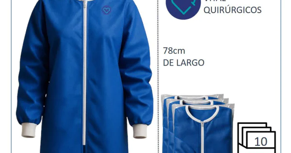 Bata Bacteriología Desechable SS 60g Azul Rey – Bata Laboratorio Unisex